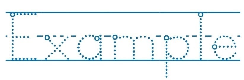 Tracing Font | Free Tracing Font With Lines and Arrows